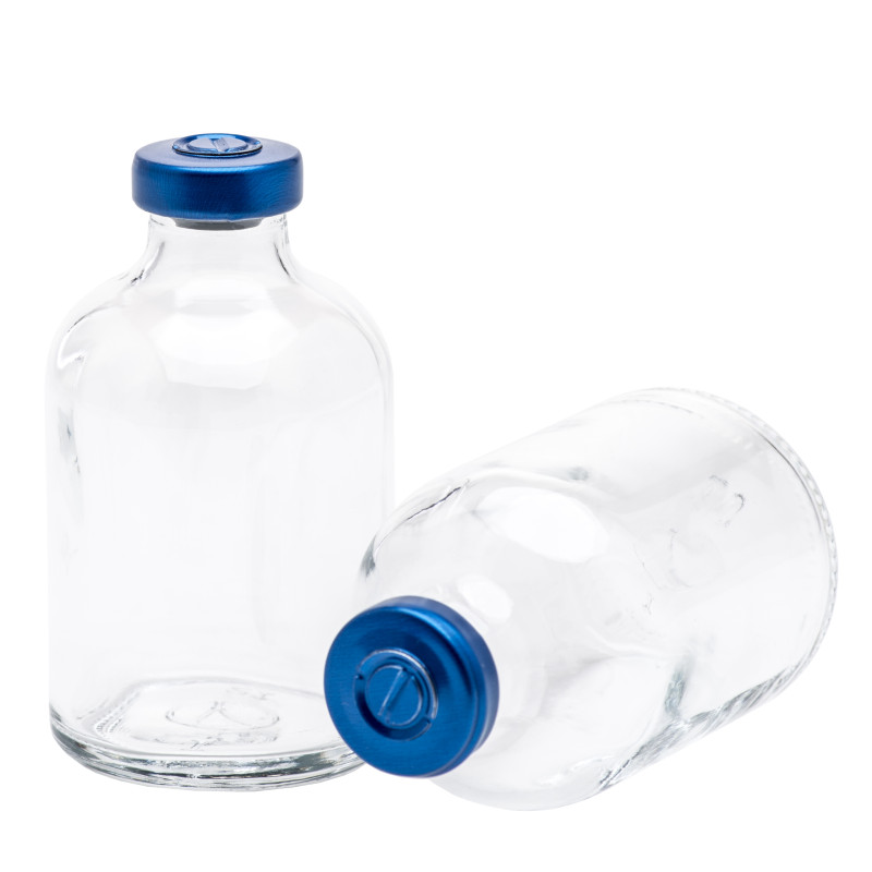 100 x 50ml Clear Glass Vials