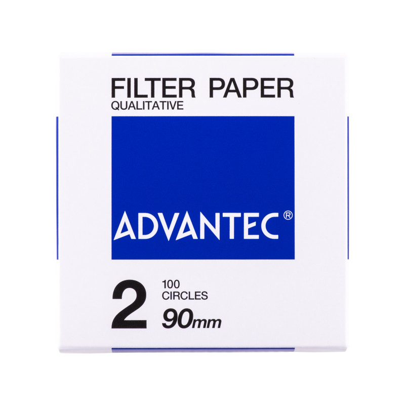 100 Filter Paper 90mm No. 2 Medium Flow Rate ADVANTEC