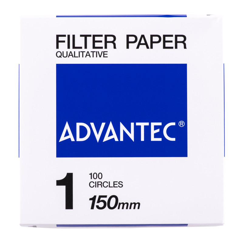 100 Filter Paper 150mm No. 1 Fast Flow Rate ADVANTEC