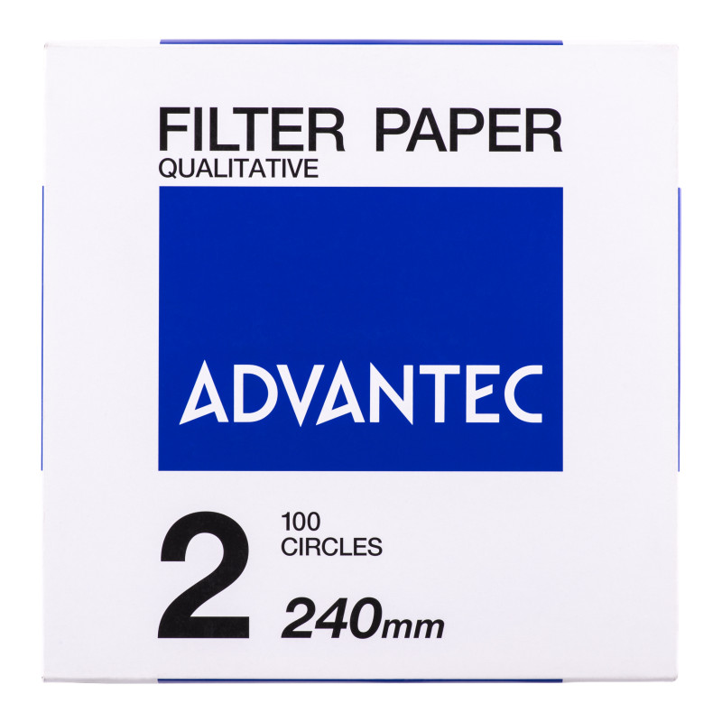 100 Filter Paper 240mm No. 2 Medium Flow Rate ADVANTEC